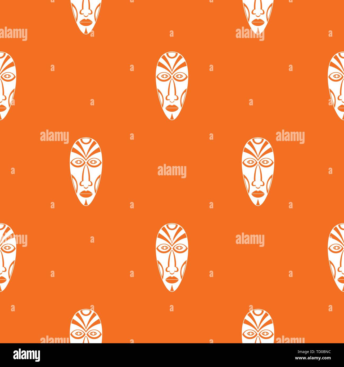 African mask pattern vector orange Stock Vector Image & Art - Alamy