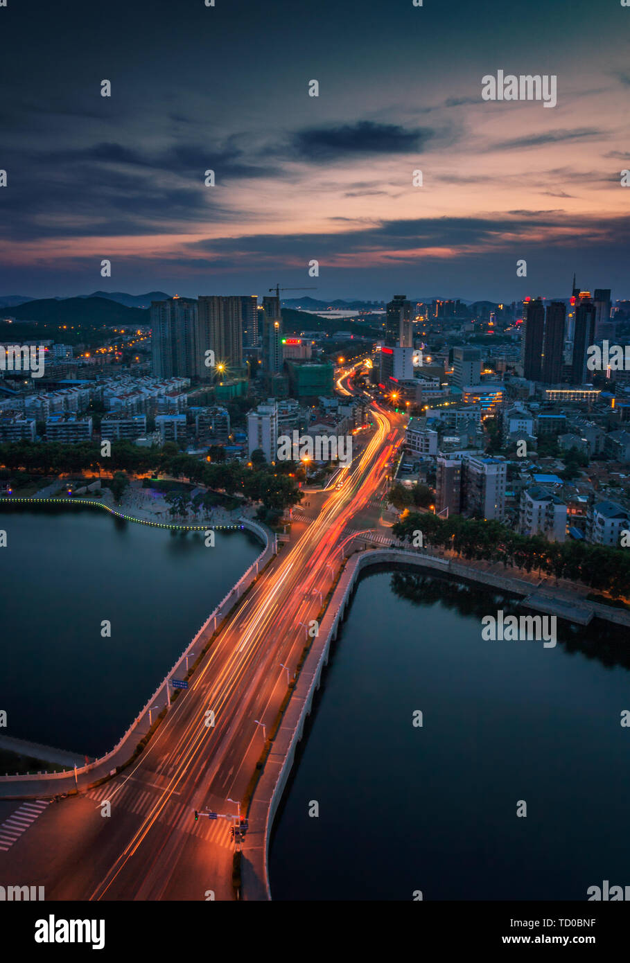 Night View of Xuzhou City Stock Photo - Alamy