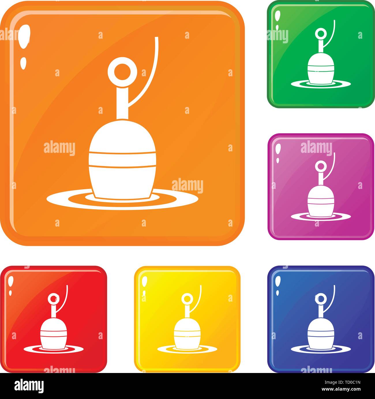 Floating bobber icons set vector color Stock Vector Image & Art - Alamy