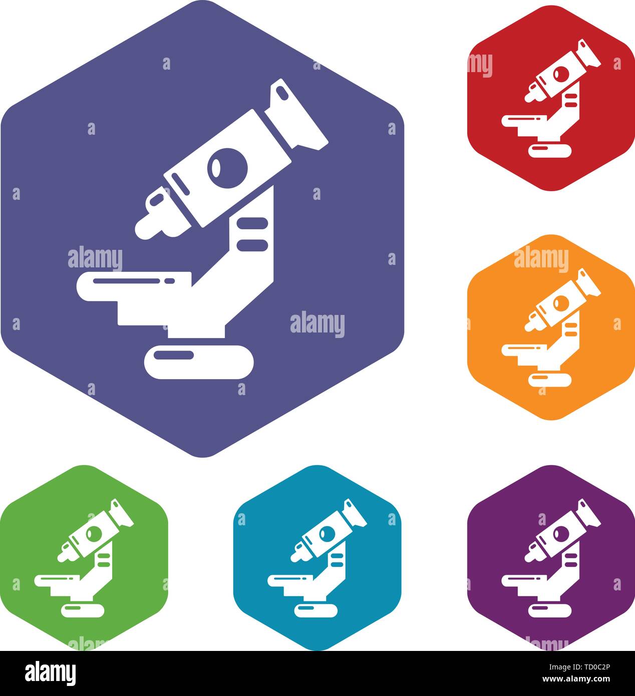 Microscope icon, simple black style Stock Vector Image & Art - Alamy