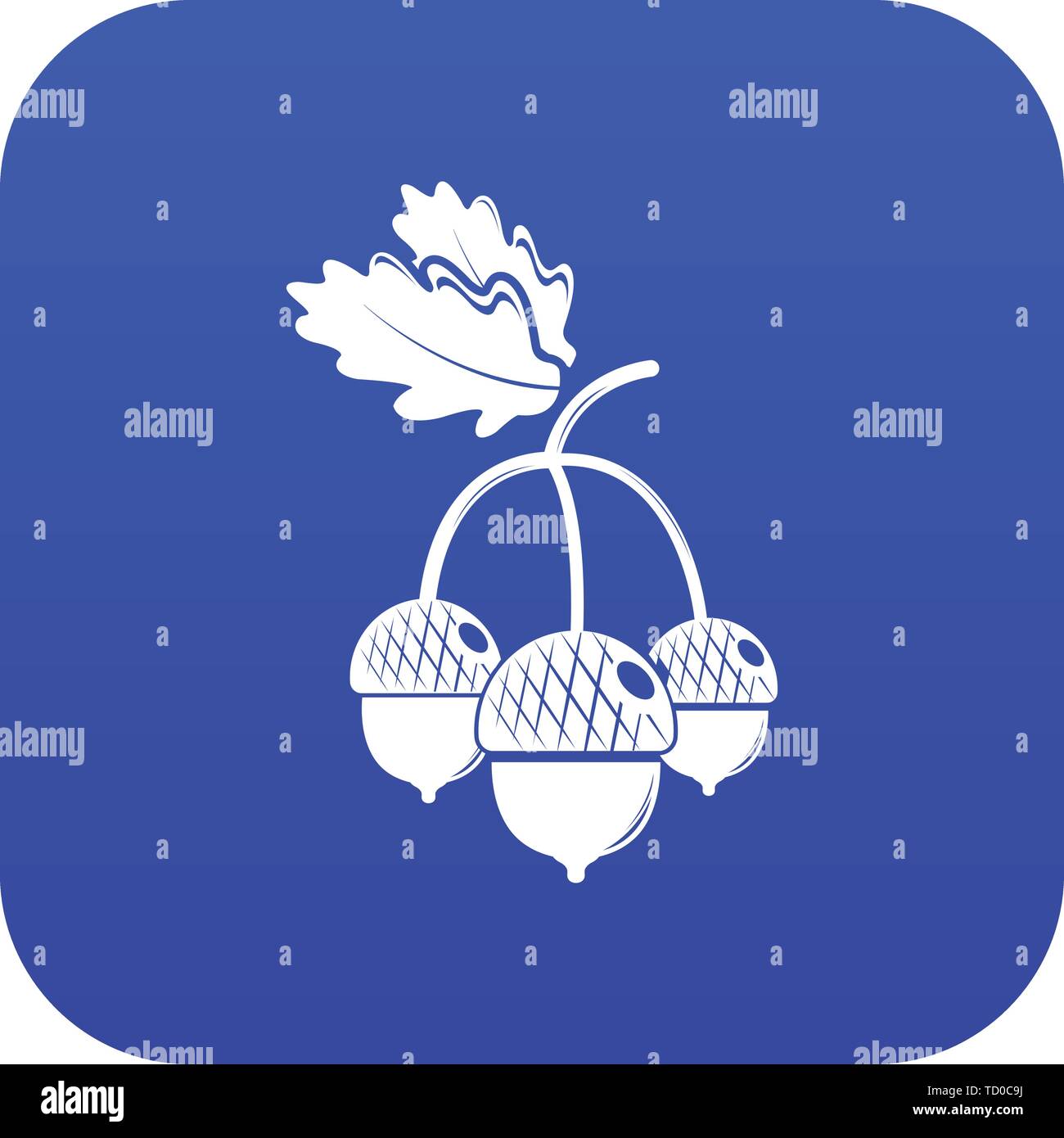 Acorn icon blue vector Stock Vector Image & Art - Alamy