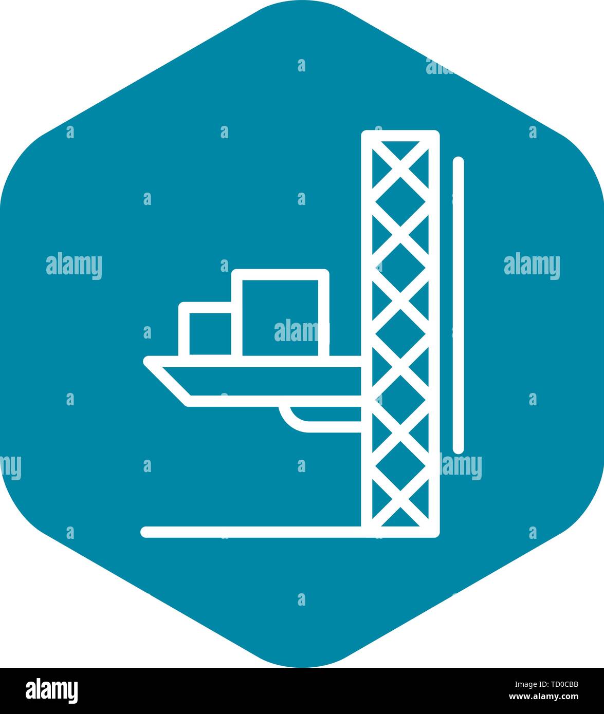 Lift crane platform icon, outline style Stock Vector Image & Art - Alamy