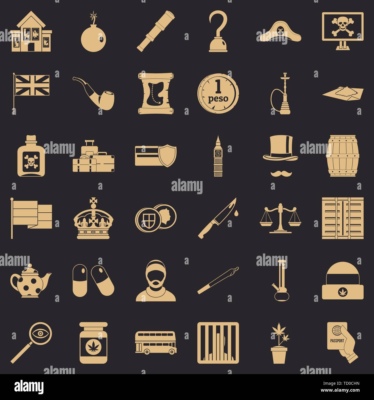 Perpetration of an offence Stock Vector Images - Alamy