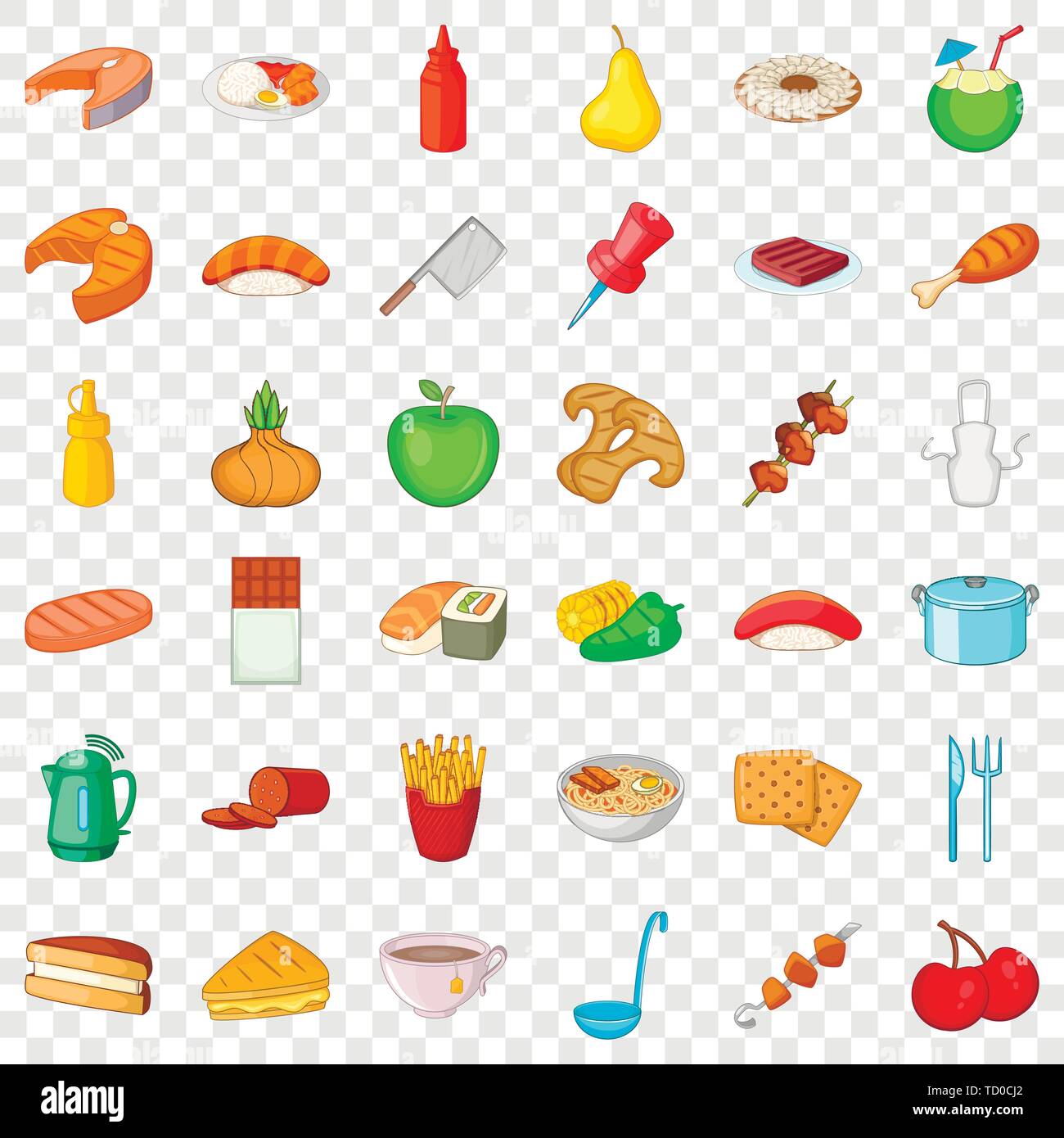 Kitchen icons set, cartoon style Stock Vector Image & Art - Alamy