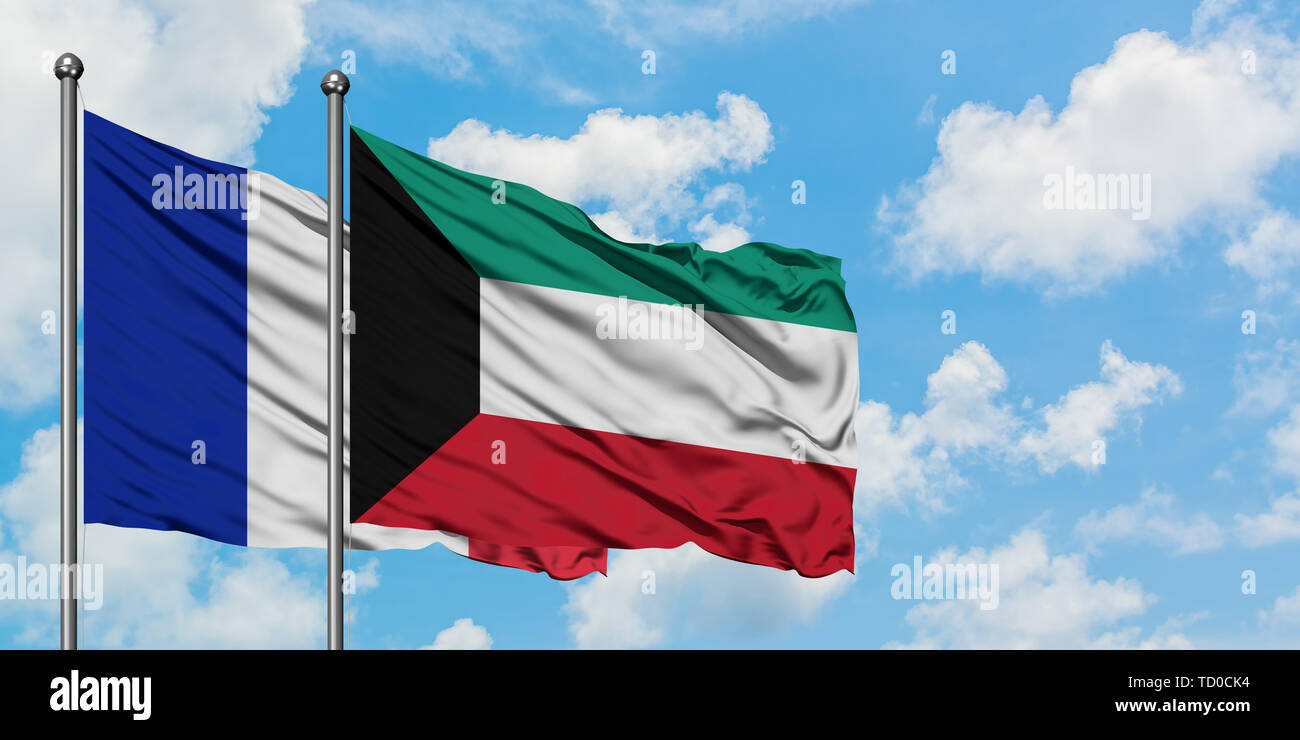 Waving flag kuwait france hi-res stock photography and images - Alamy