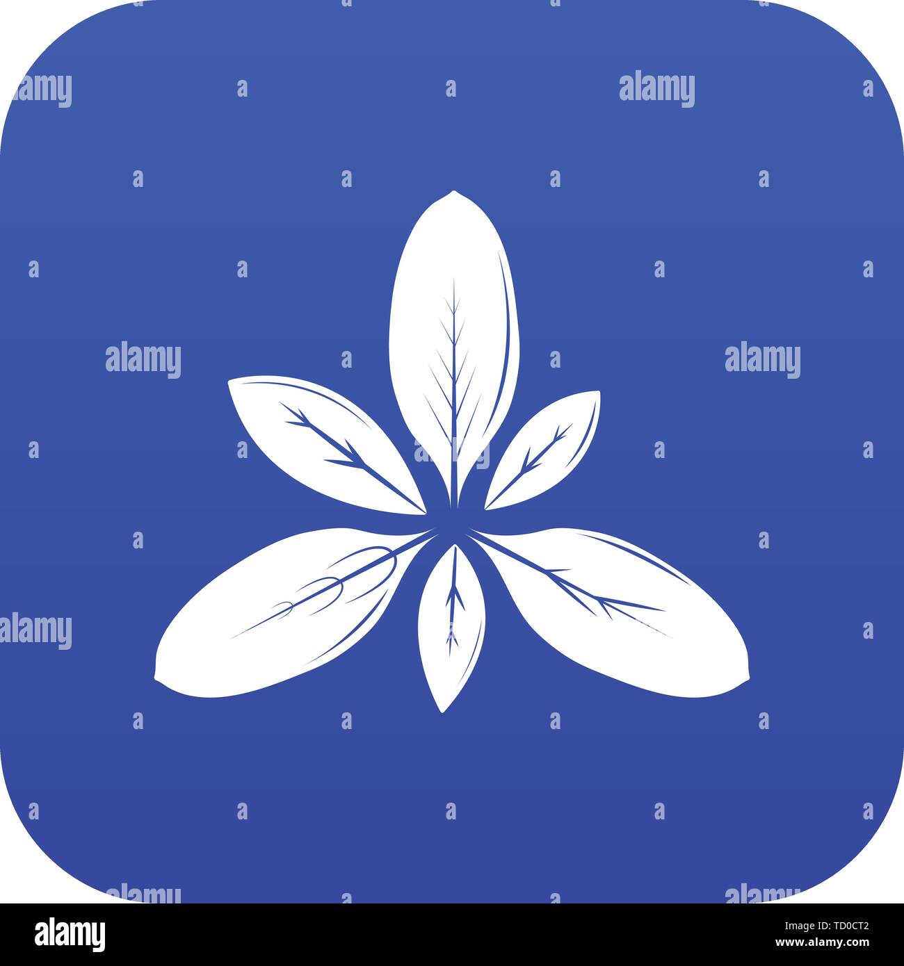 Leaf icon blue vector Stock Vector Image & Art - Alamy