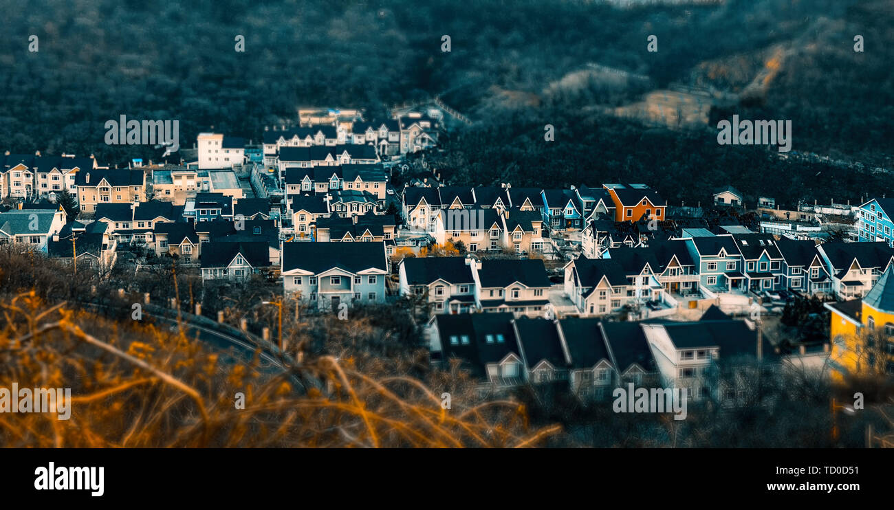 Small town style Stock Photo - Alamy