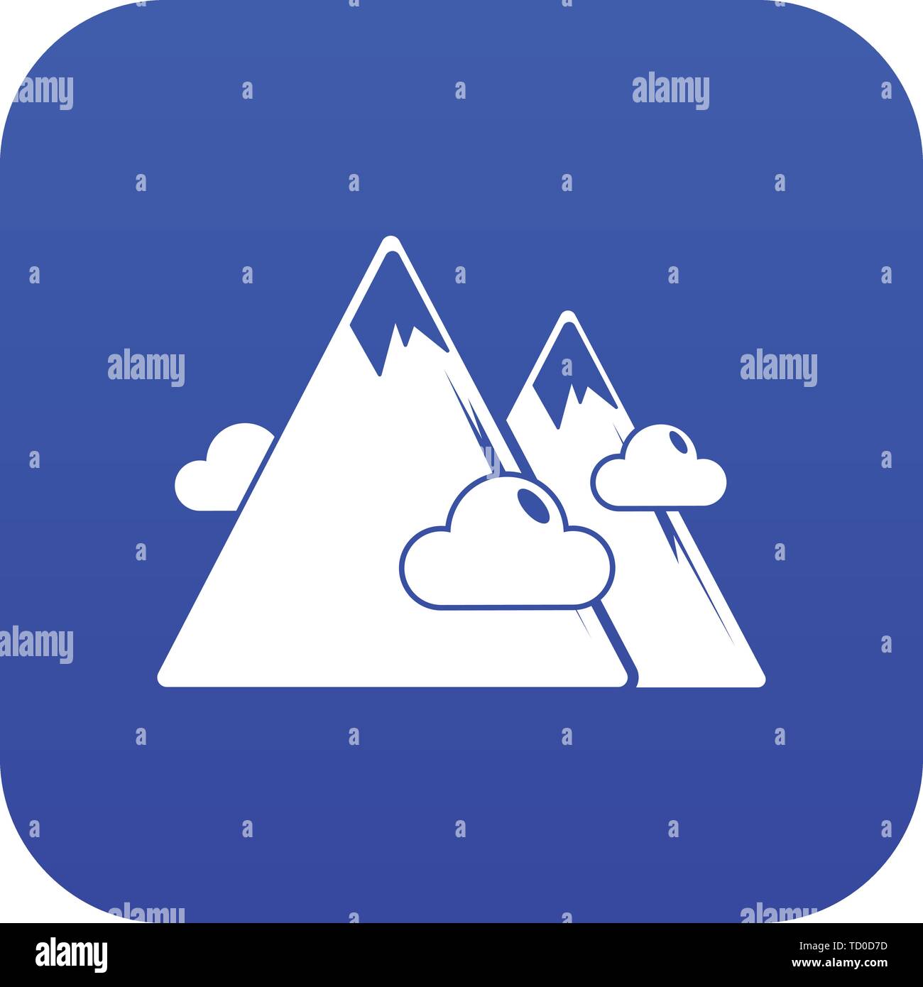 Mountains icon blue vector Stock Vector Image & Art - Alamy