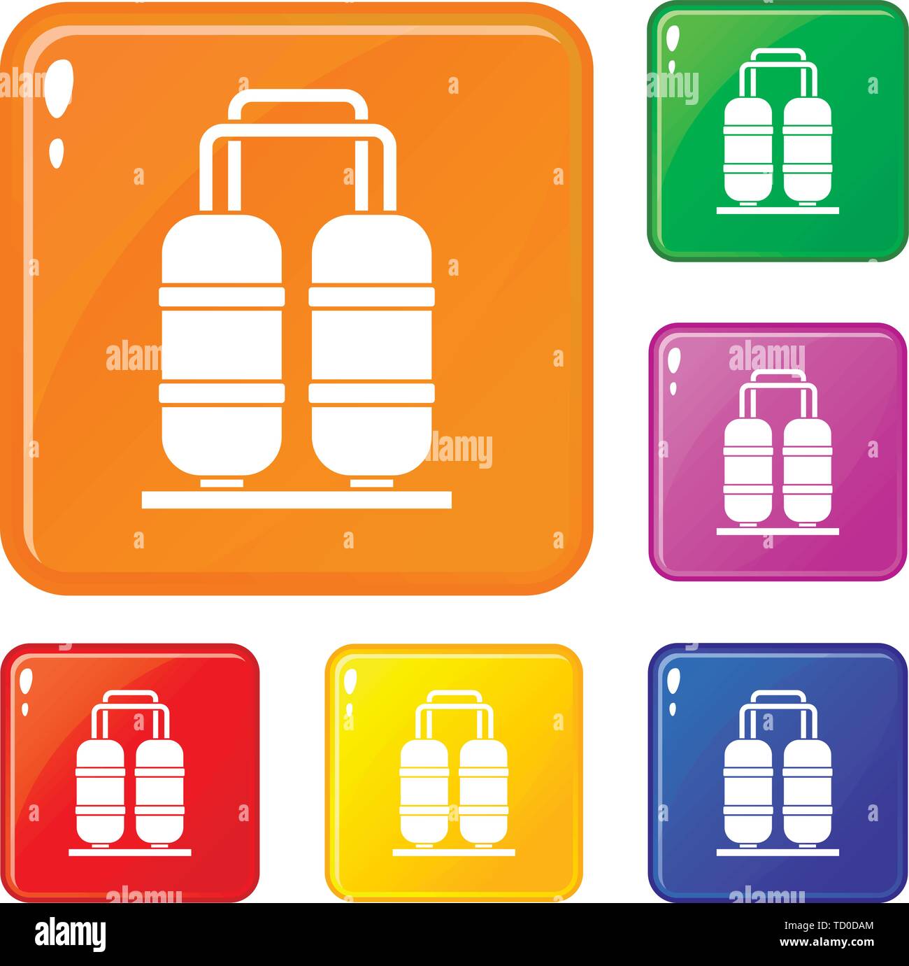 Oil refinery plant icons set vector color Stock Vector Image & Art - Alamy