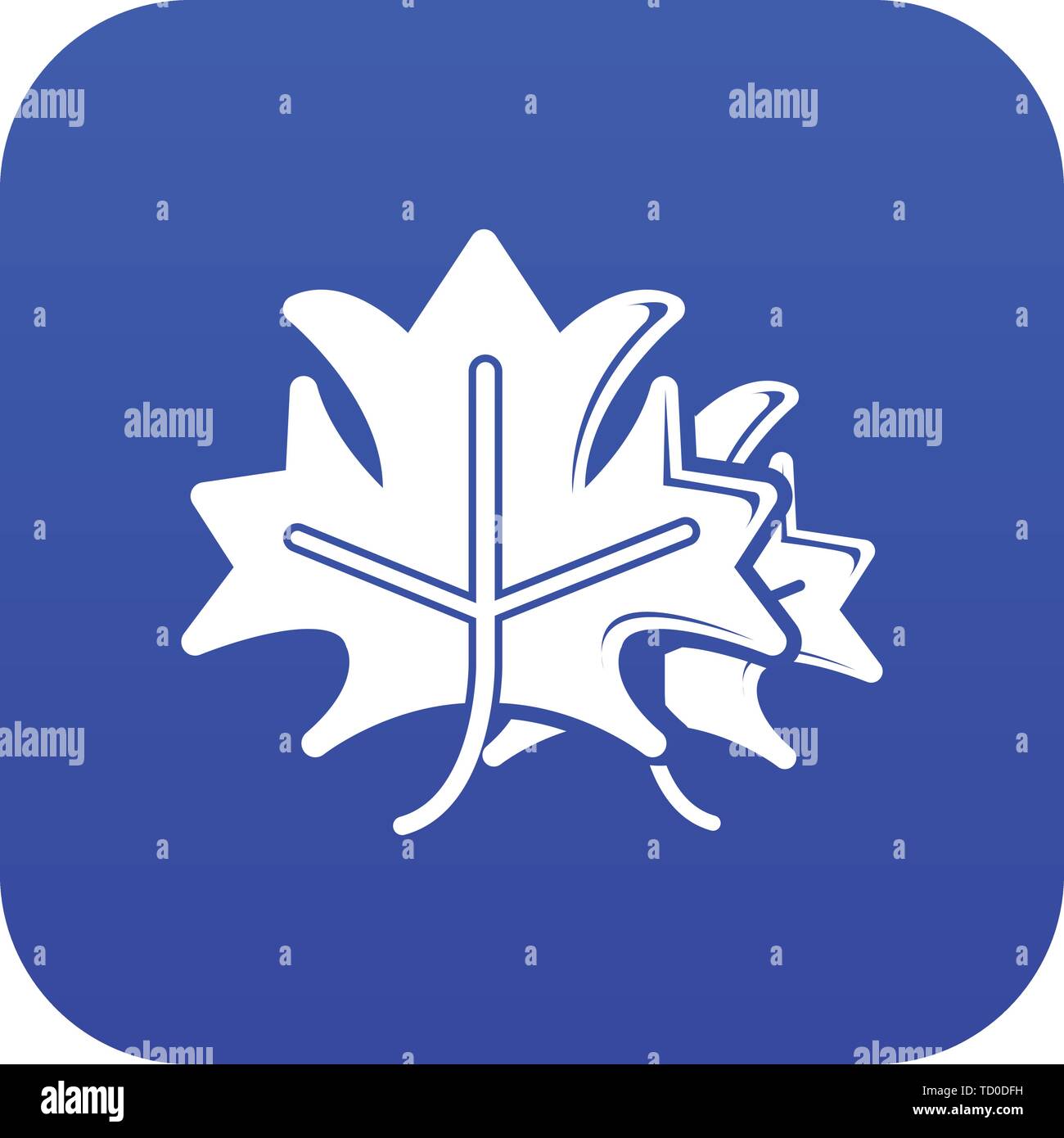 Maple icon blue vector Stock Vector Image & Art - Alamy