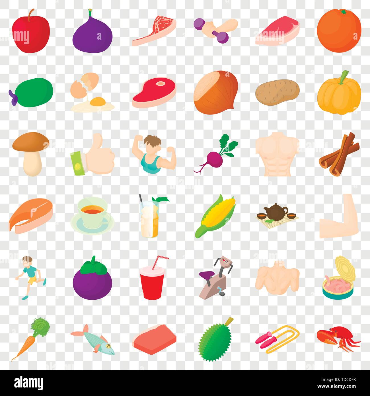 Vegetable icons set, cartoon style Stock Vector Image & Art - Alamy