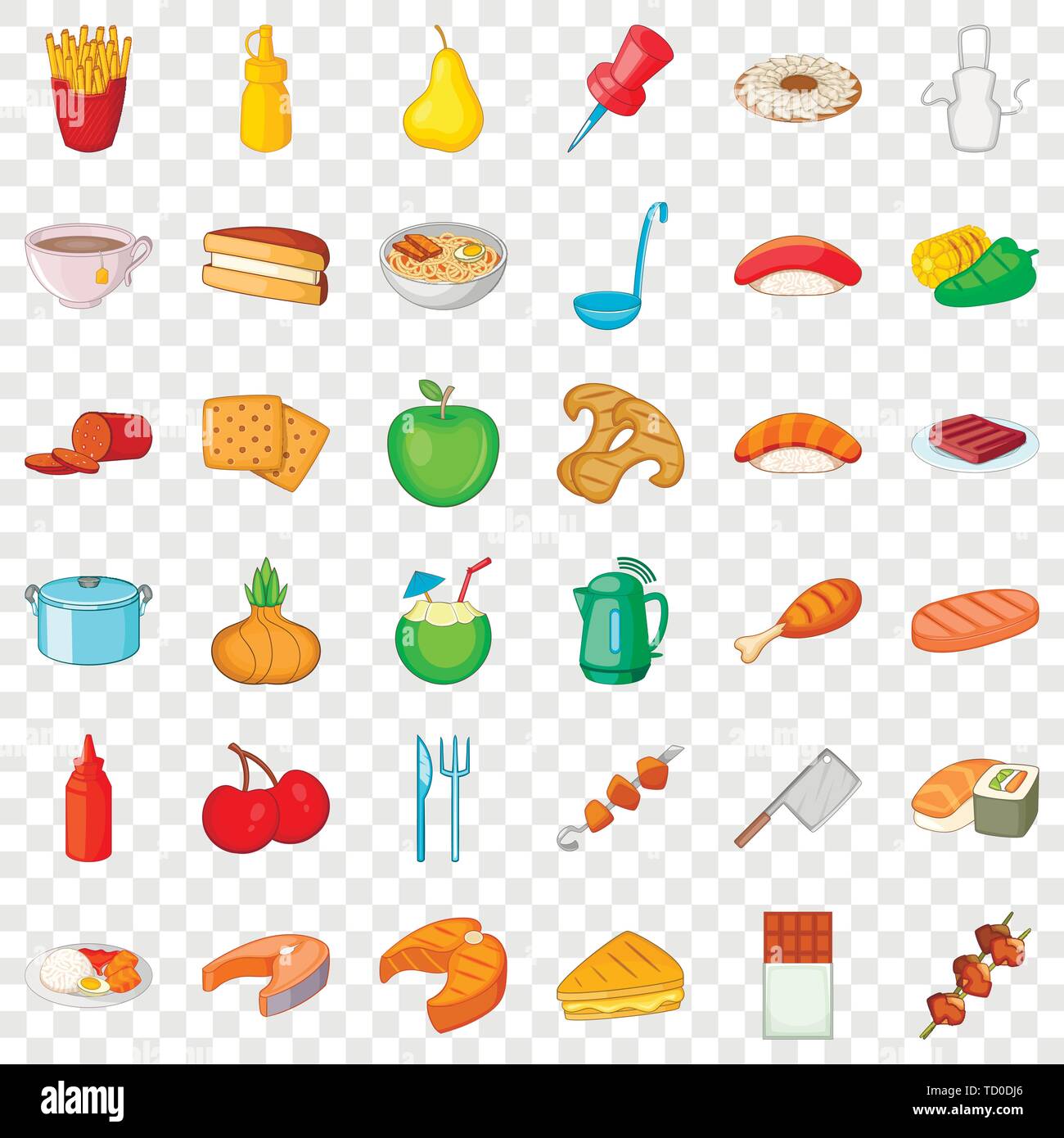 Soup icons set, cartoon style Stock Vector Image & Art - Alamy