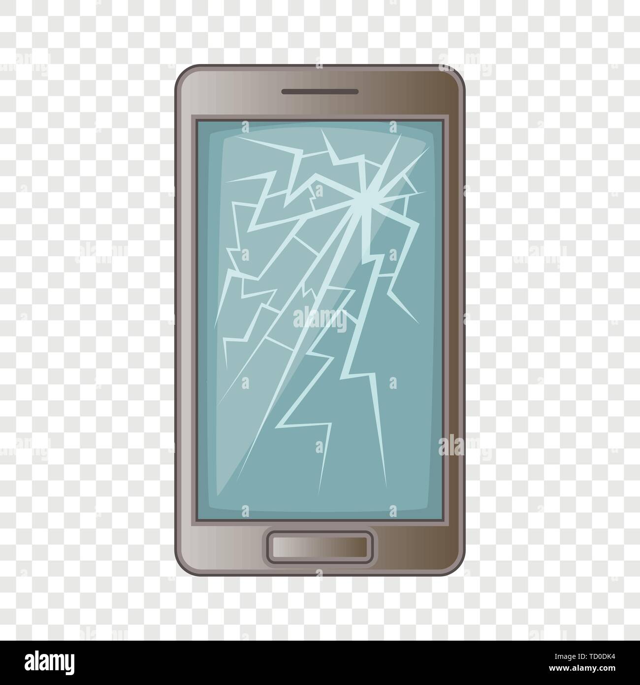 phone with broken screen icon, cartoon style Stock Vector Image & Art ...