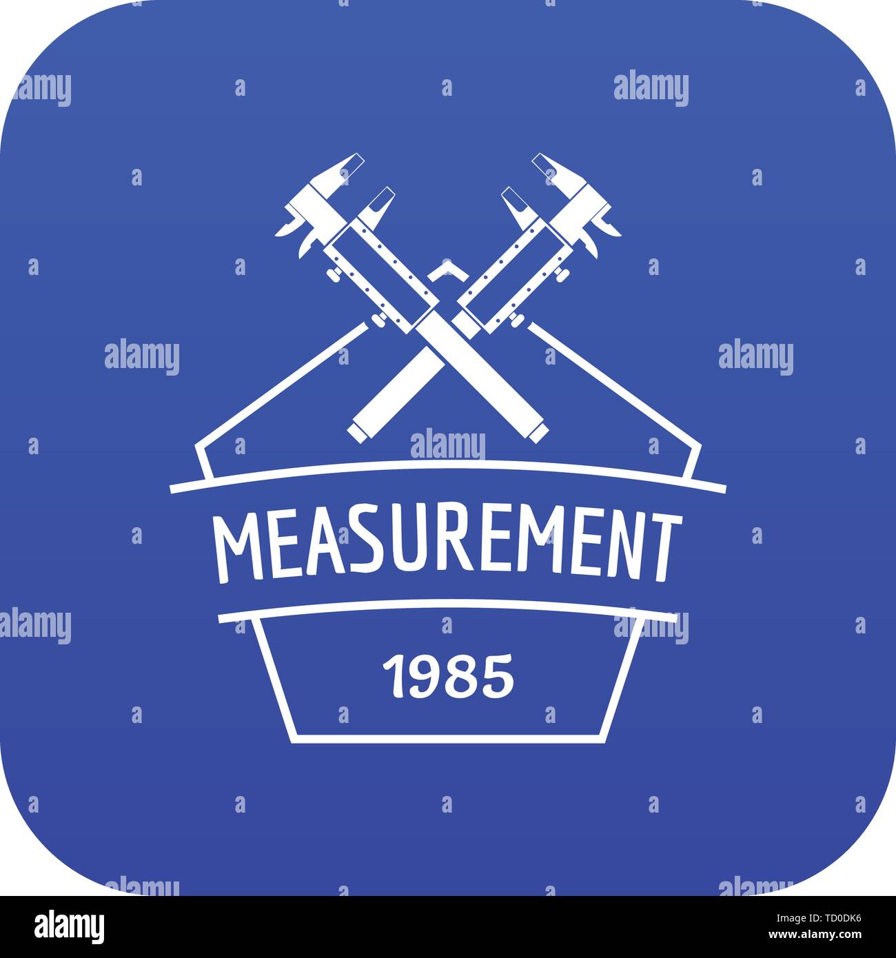 Vernier caliper icon blue vector Stock Vector Image & Art - Alamy
