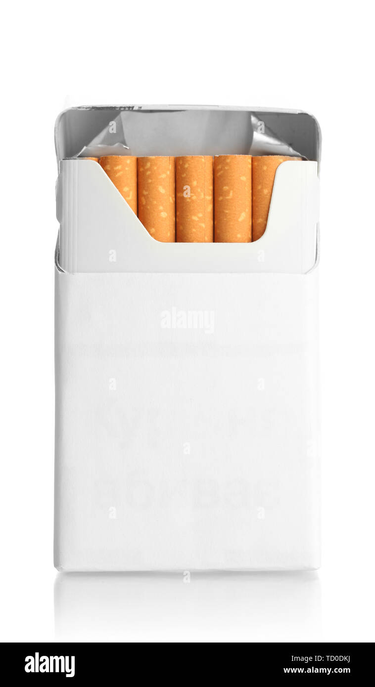 Box of cigarettes, isolated on a white Stock Photo - Alamy