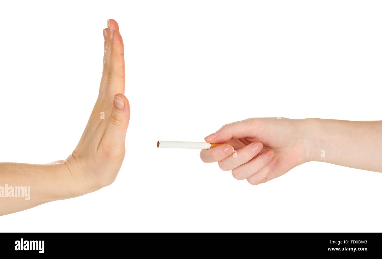 Concept: stop smoking, isolated on white Stock Photo - Alamy