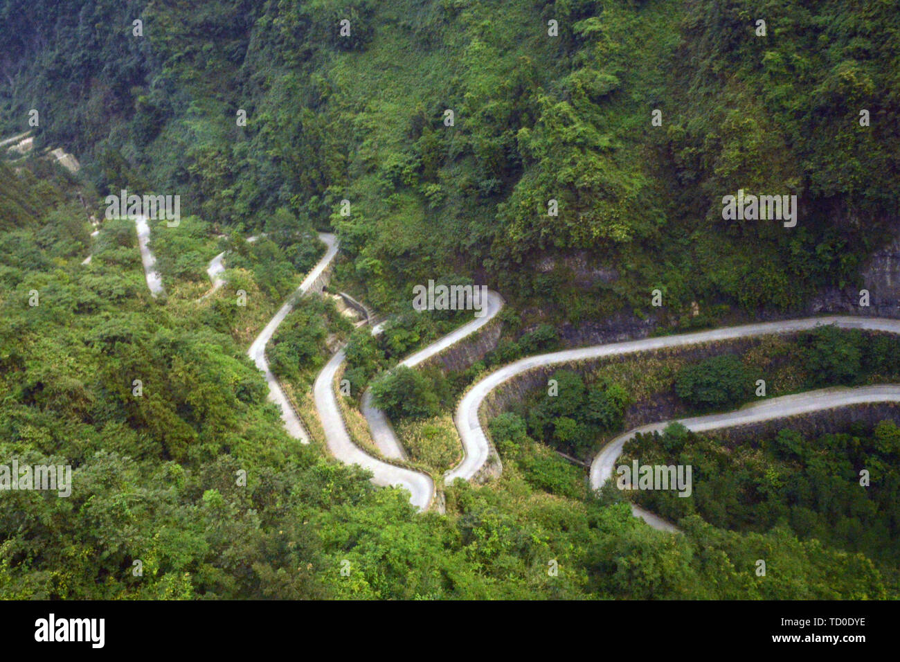 Tianmen Mountain Panshan Road Stock Photo - Alamy
