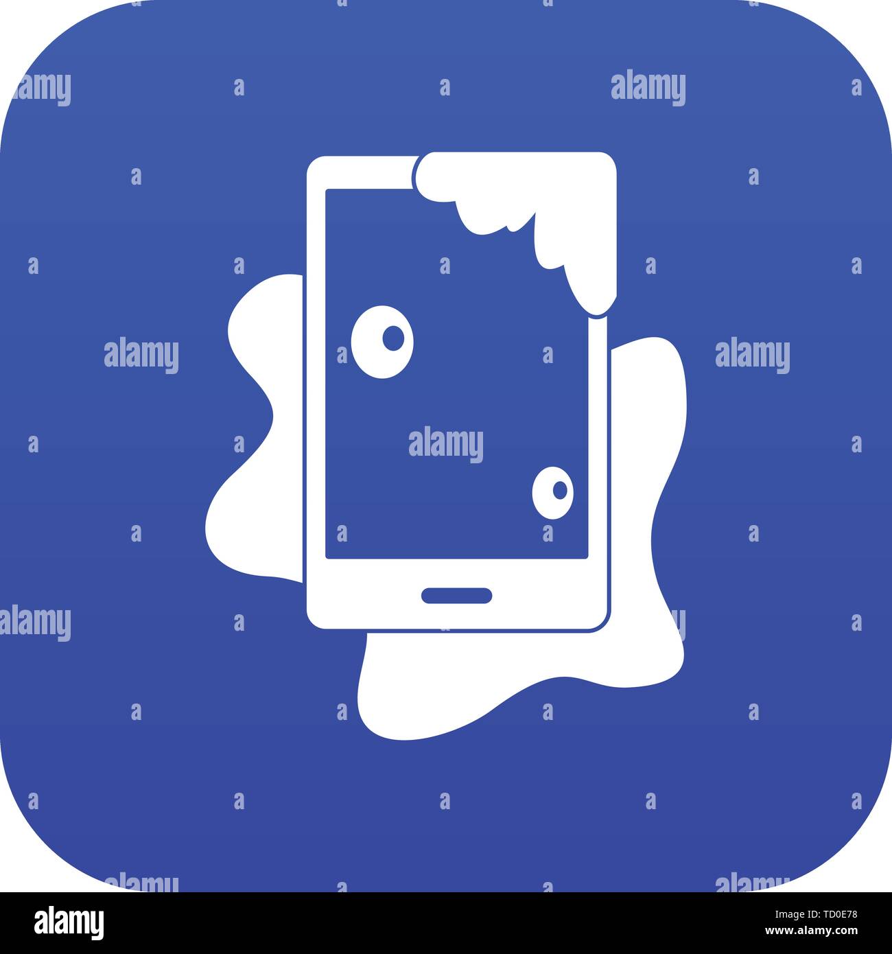 Wet phone icon digital blue Stock Vector Image & Art - Alamy