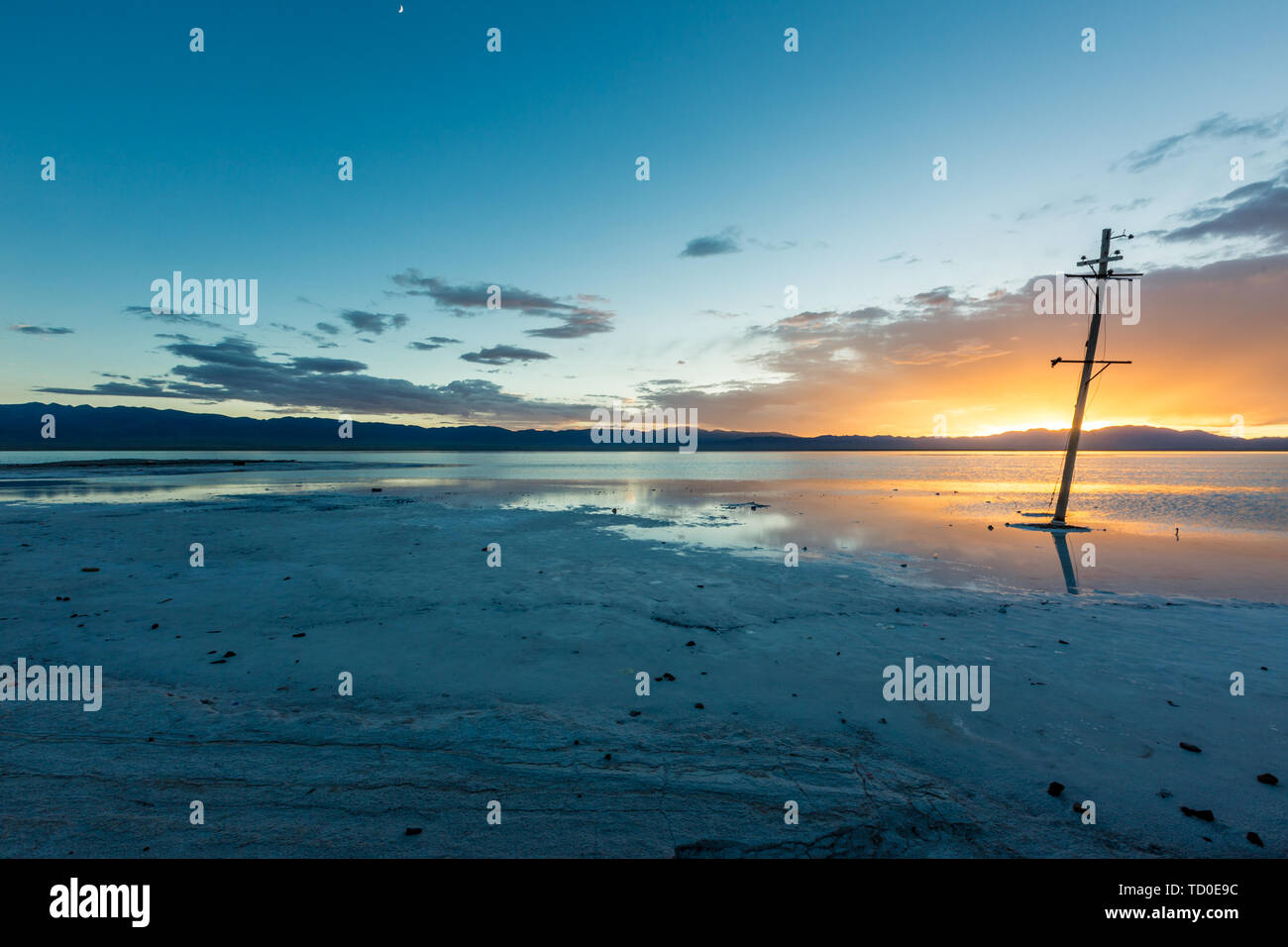 Chaka Salt Lake scenery after rain Stock Photo - Alamy