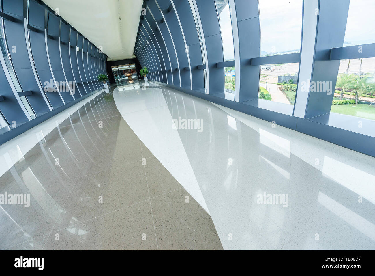 Modern building interior view window Stock Photo - Alamy