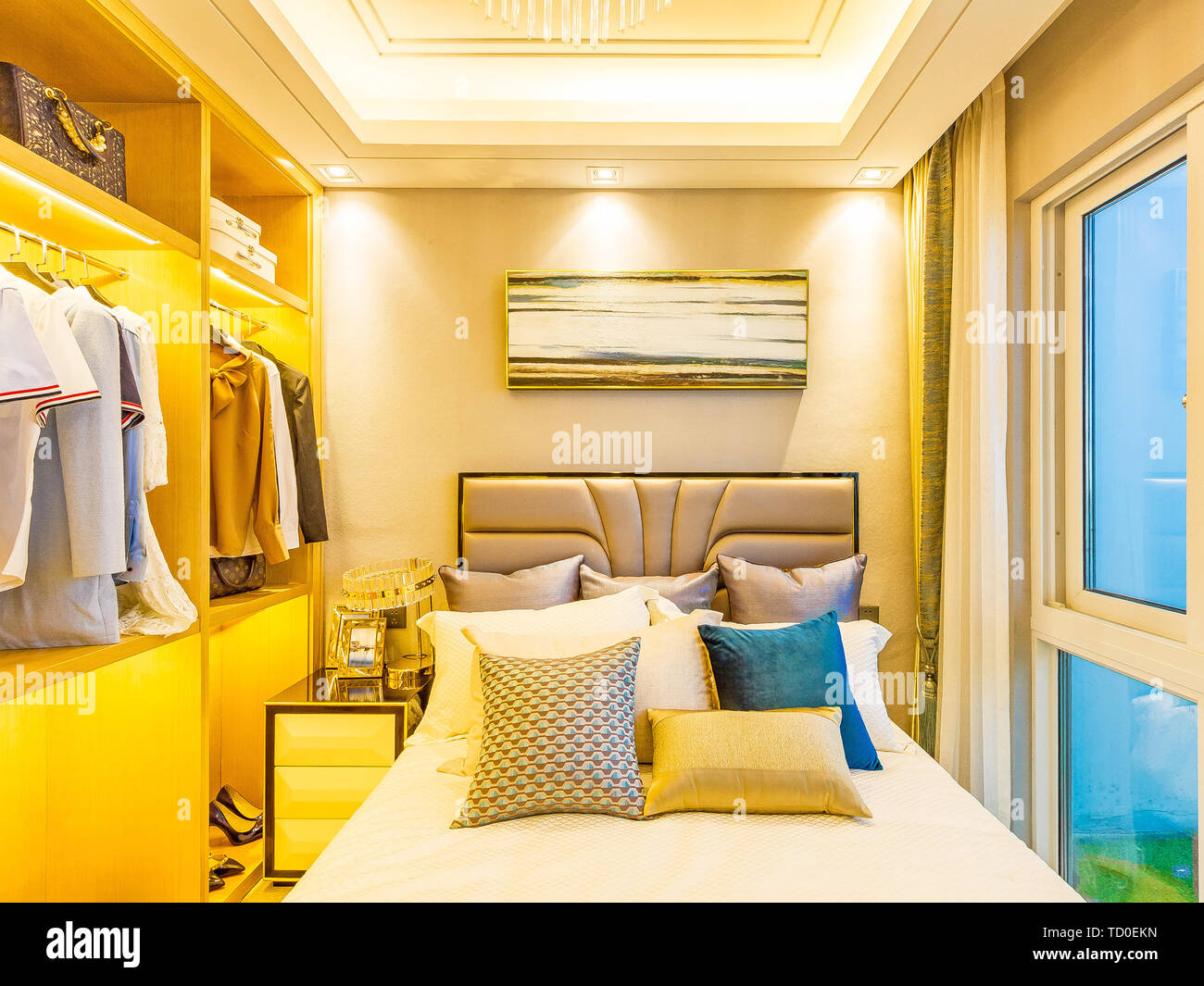 Bedroom, sleep, comfortable and comfortable rest environment, different ...