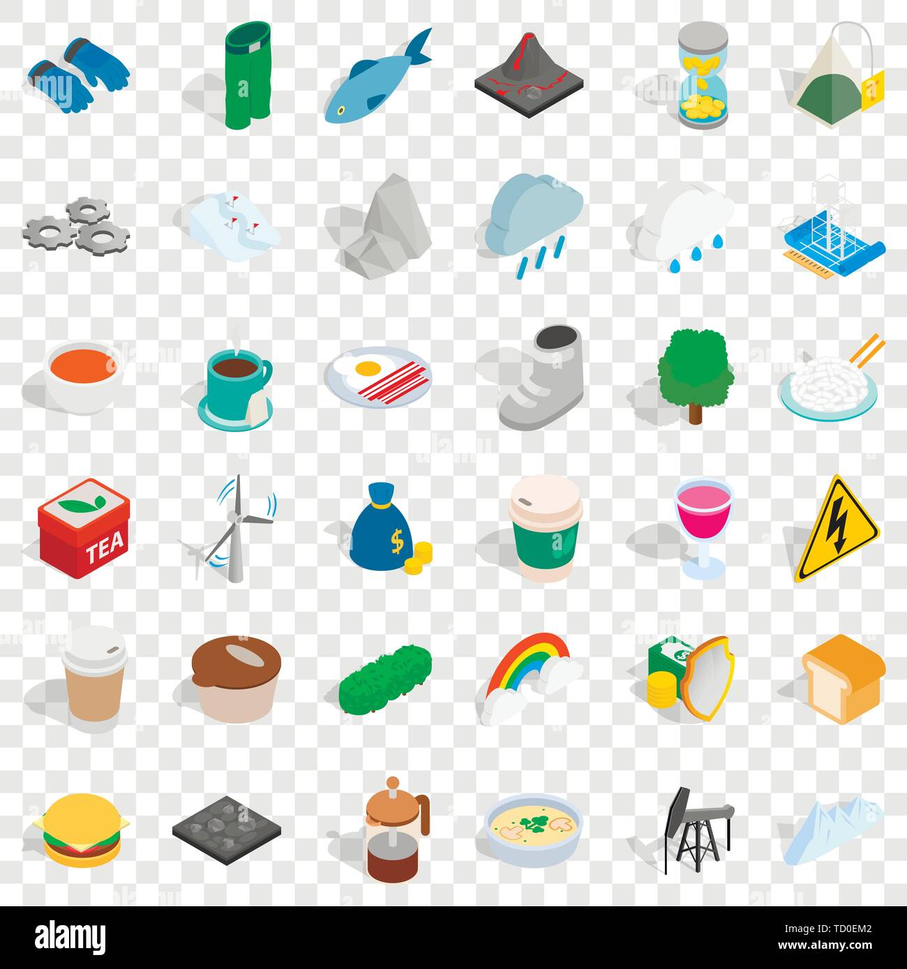 Season icons set, isometric style Stock Vector Image & Art - Alamy