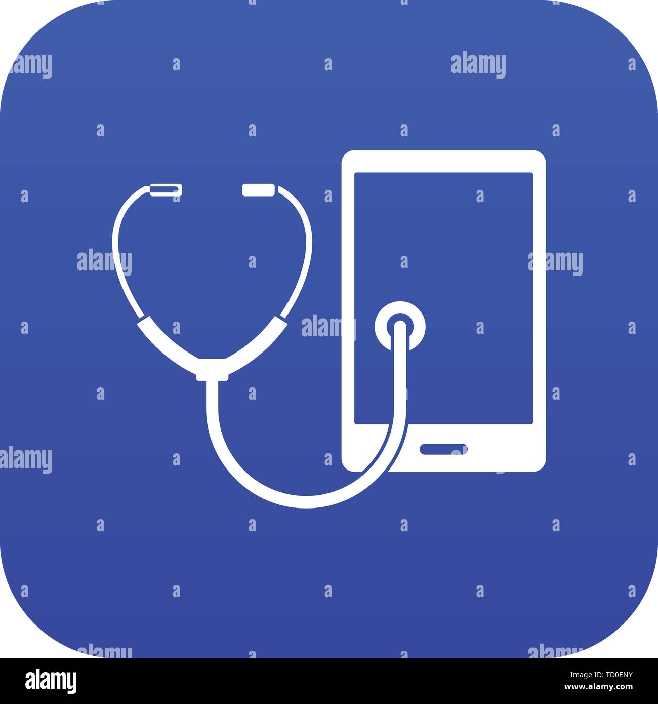 Phone diagnosis icon digital blue Stock Vector Image & Art - Alamy