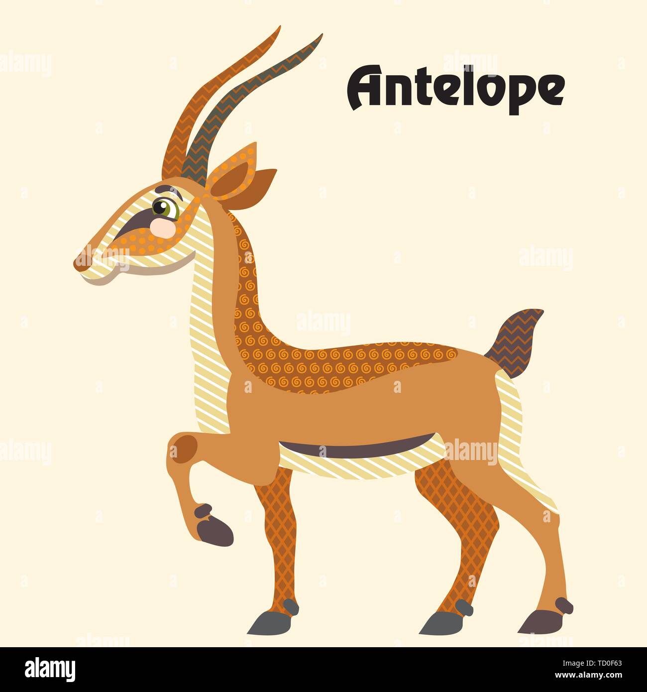 Antelope pattern vector vectors hi-res stock photography and images - Alamy