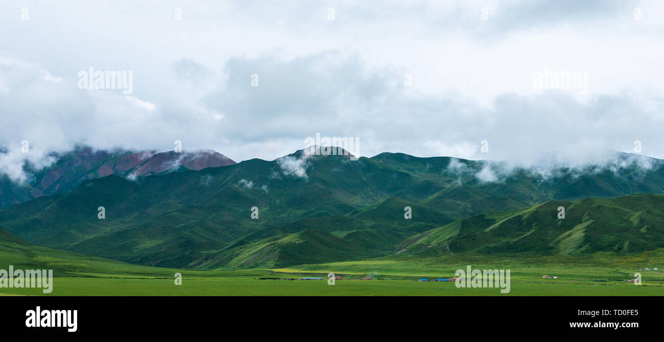 Qilian Mountain prairie Stock Photo - Alamy