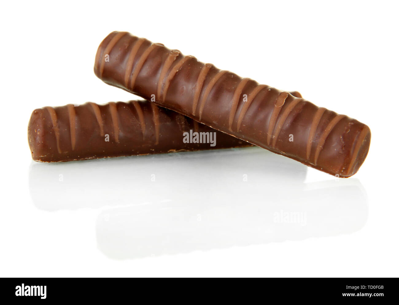 Chocolate sweets isolated on white Stock Photo - Alamy