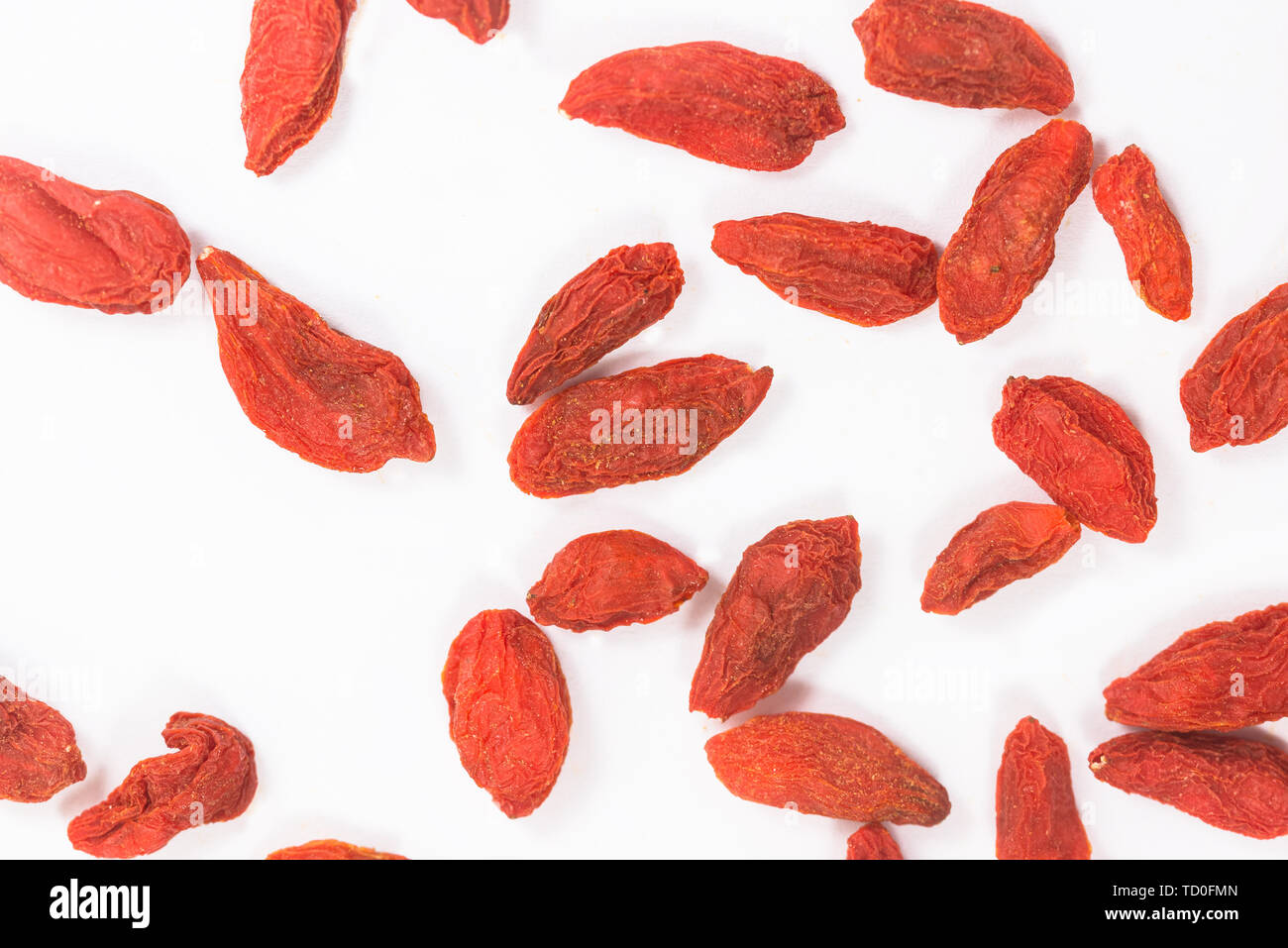 Chinese wolfberry on white background Stock Photo - Alamy