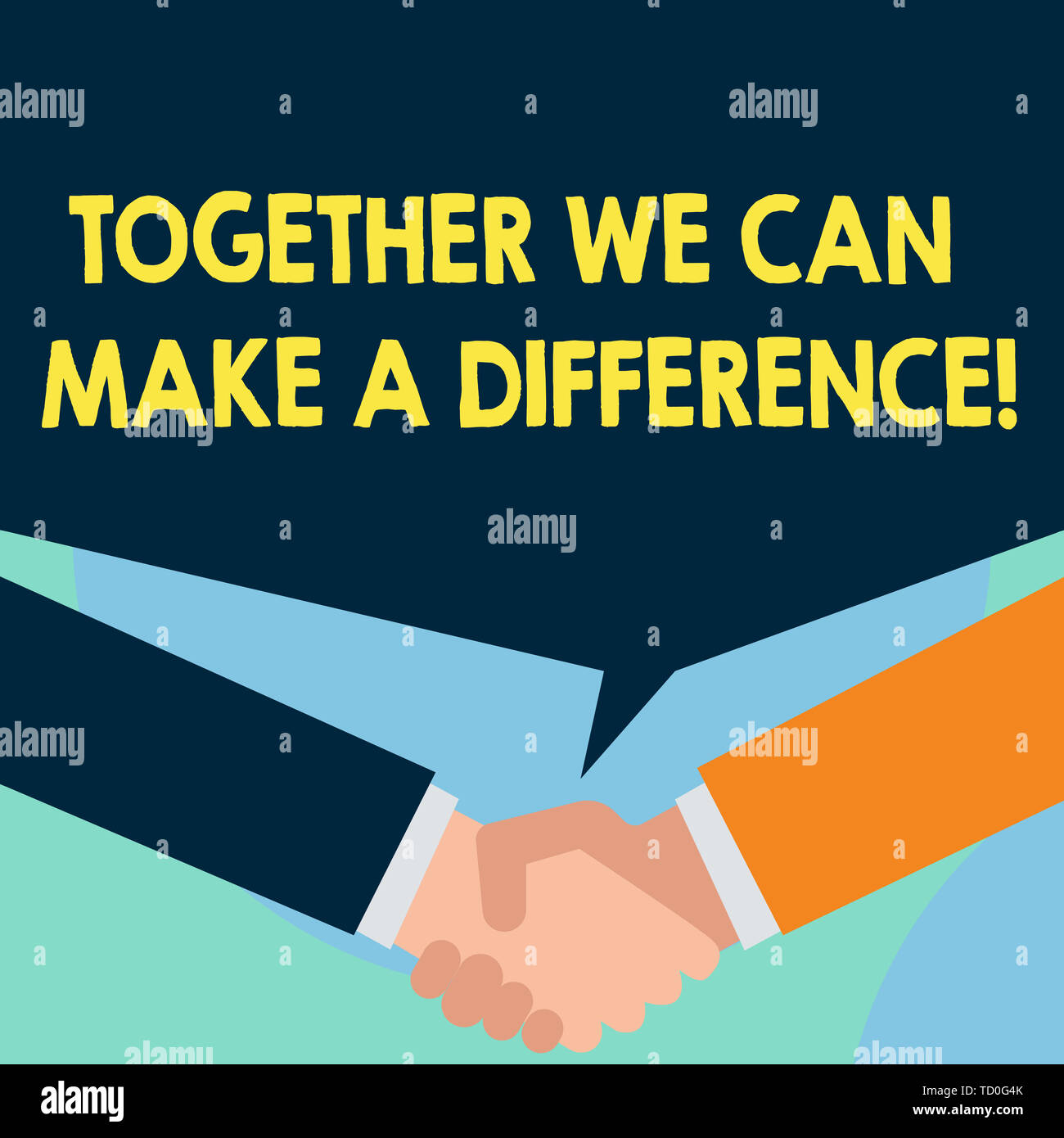 Word writing text Together We Can Make A Difference. Business photo ...