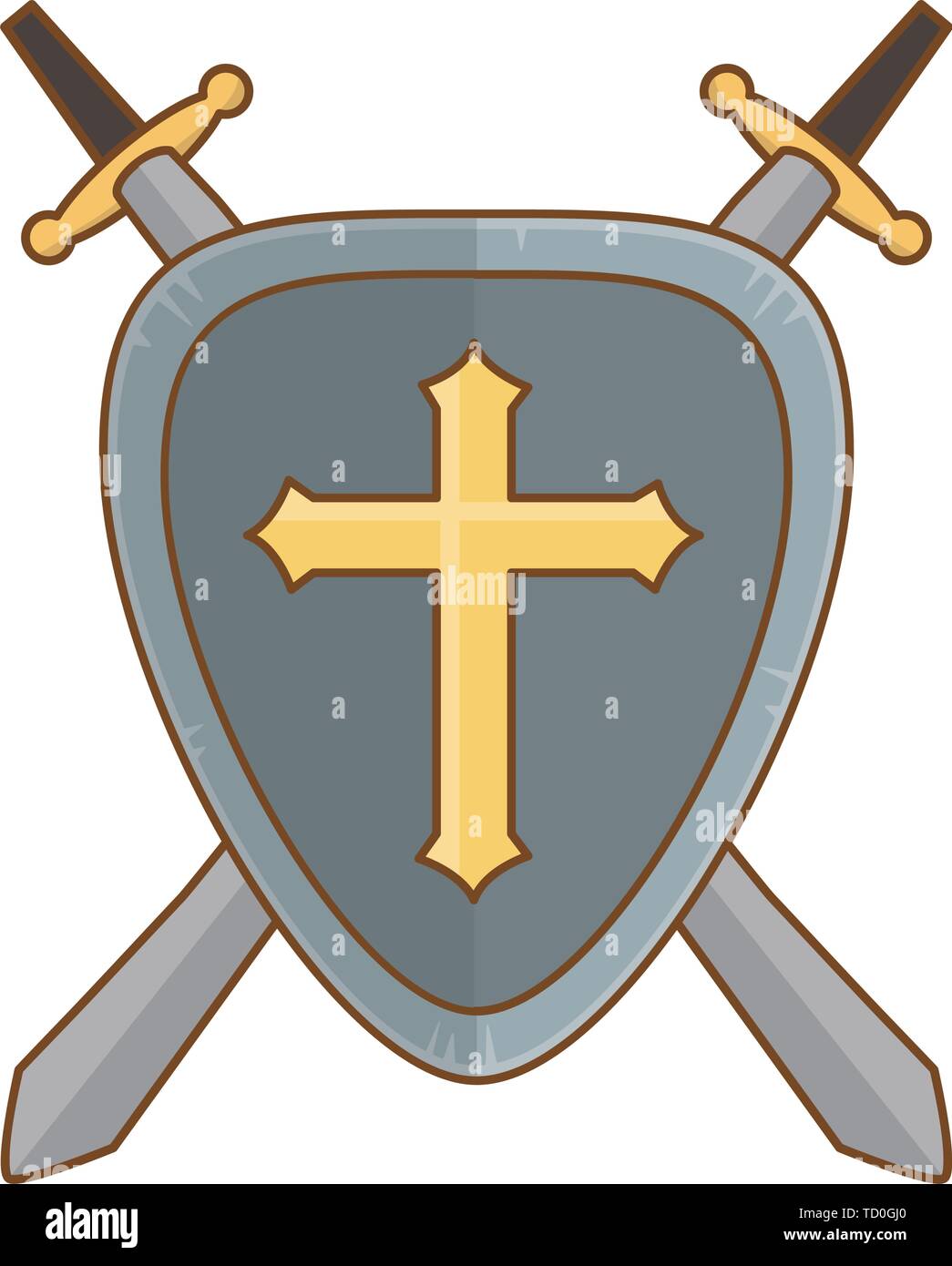 Shield and swords design, Security protection emblem banner heraldic ...