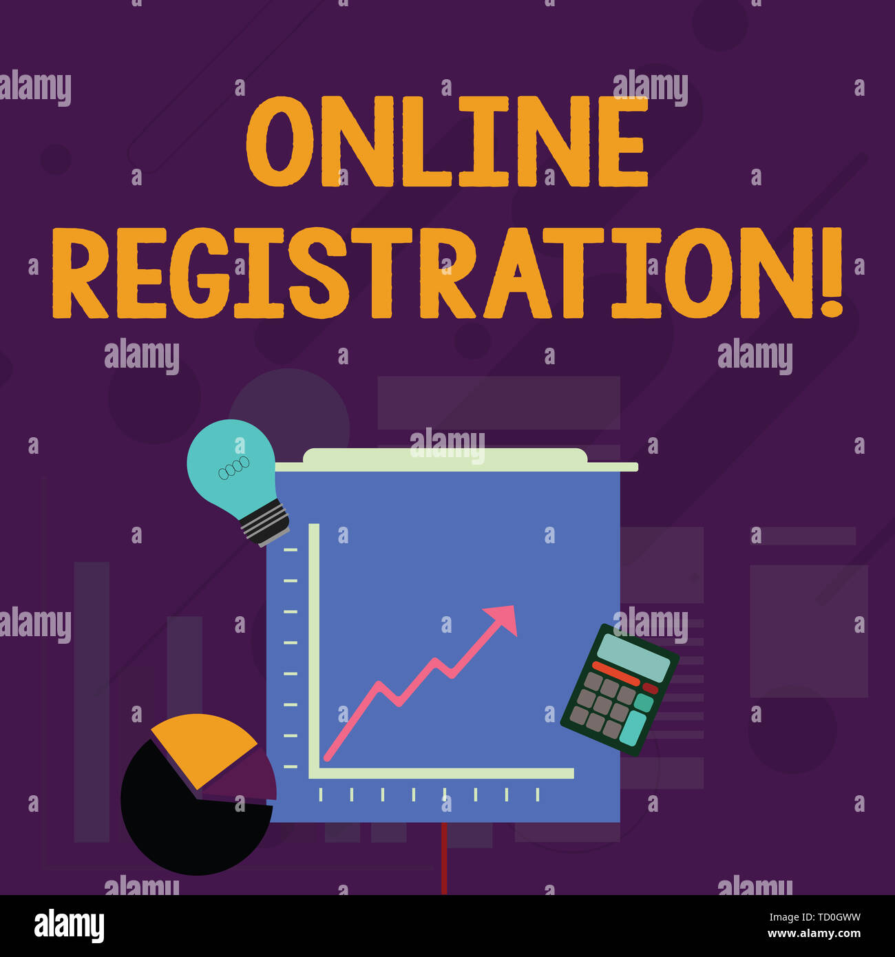 Word writing text Online Registration. Business photo showcasing ...