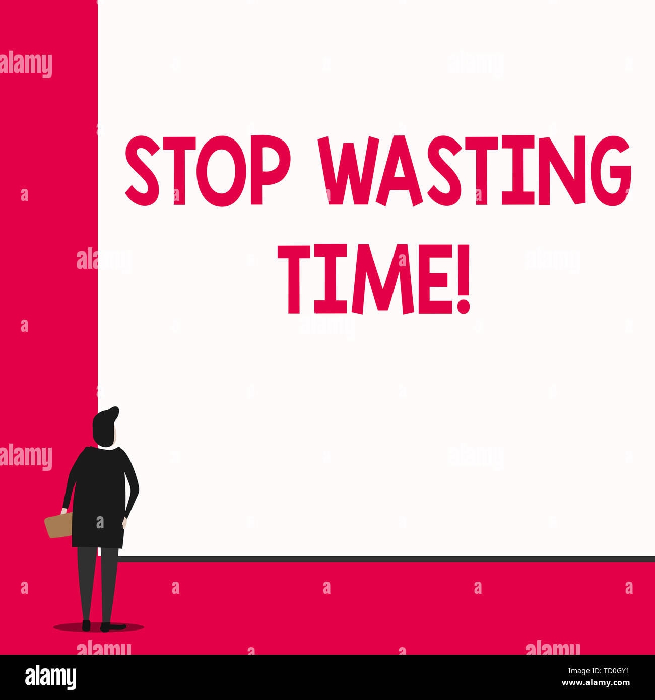 Conceptual hand writing showing Stop Wasting Time. Concept meaning ...