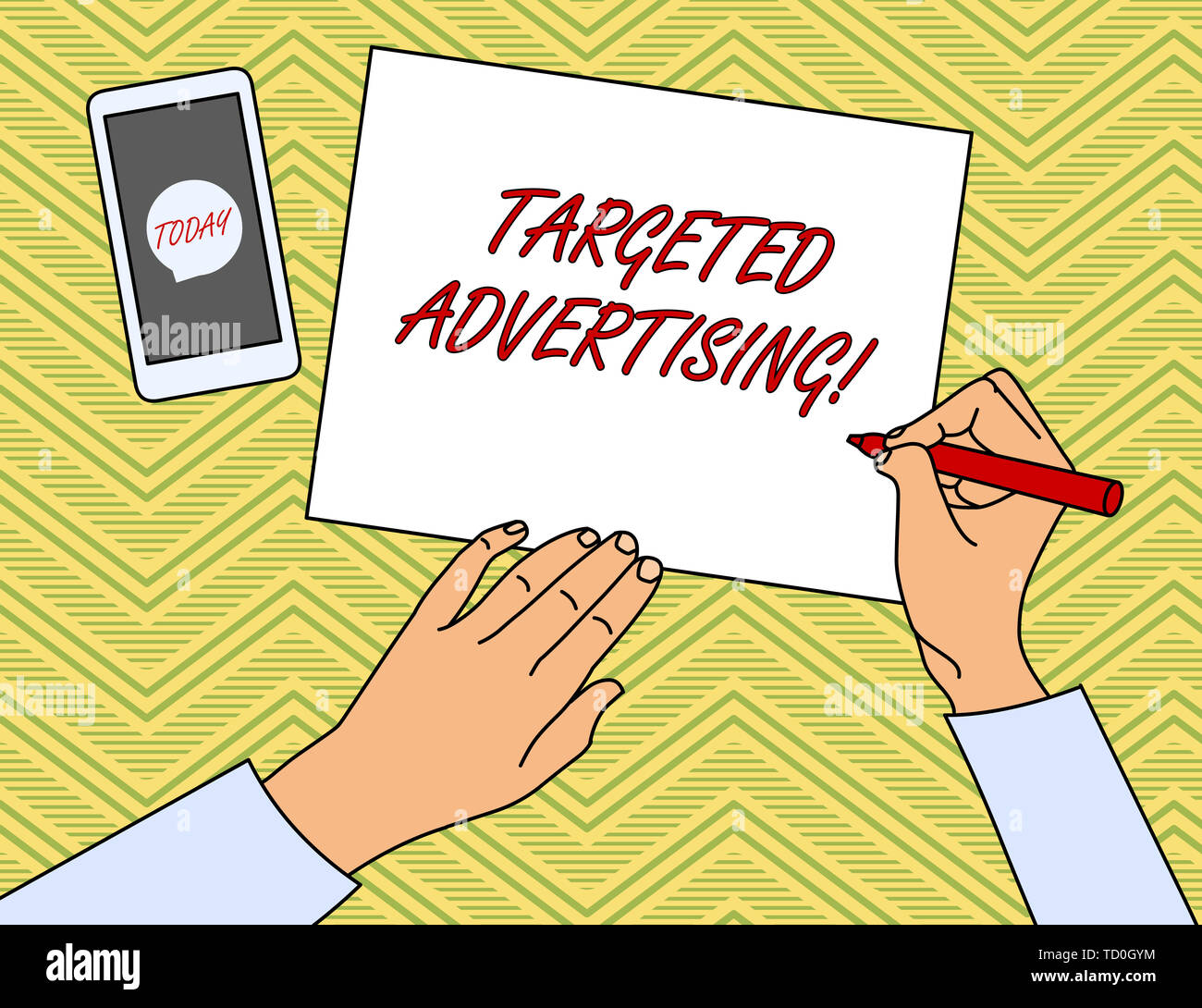Writing note showing Targeted Advertising. Business concept for Online ...