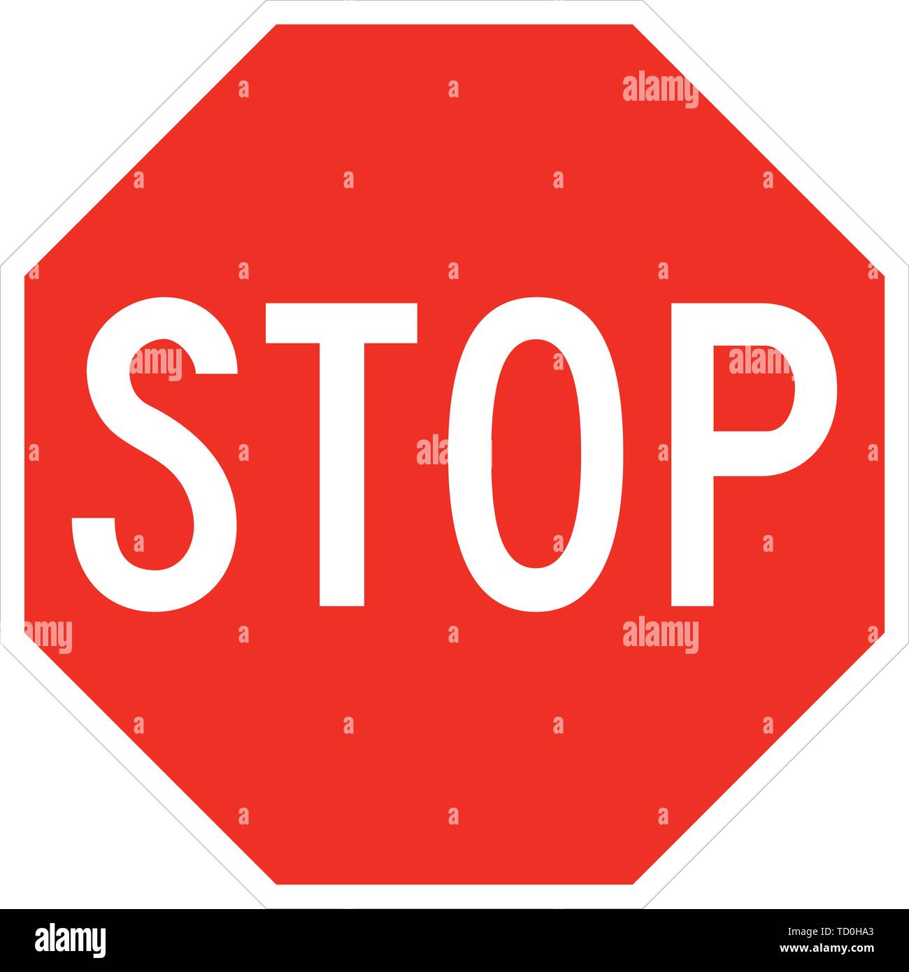 Stop Sign - Australian Standard Stock Vector Image & Art - Alamy