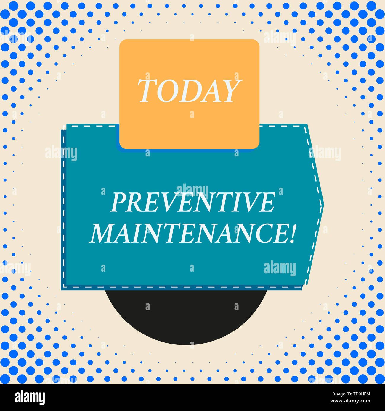 Writing note showing Preventive Maintenance. Business concept for Avoid ...