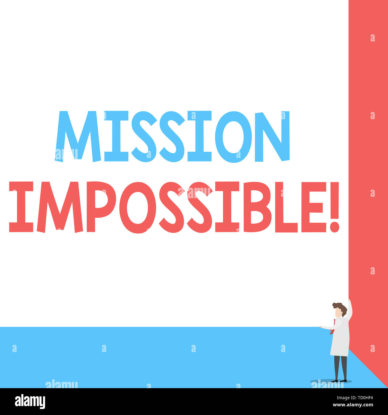 Handwriting text Mission Impossible. Conceptual photo Difficult ...