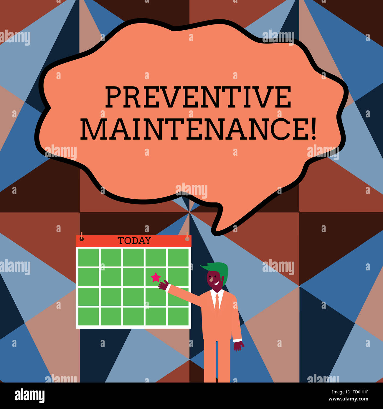 Writing note showing Preventive Maintenance. Business concept for Avoid ...