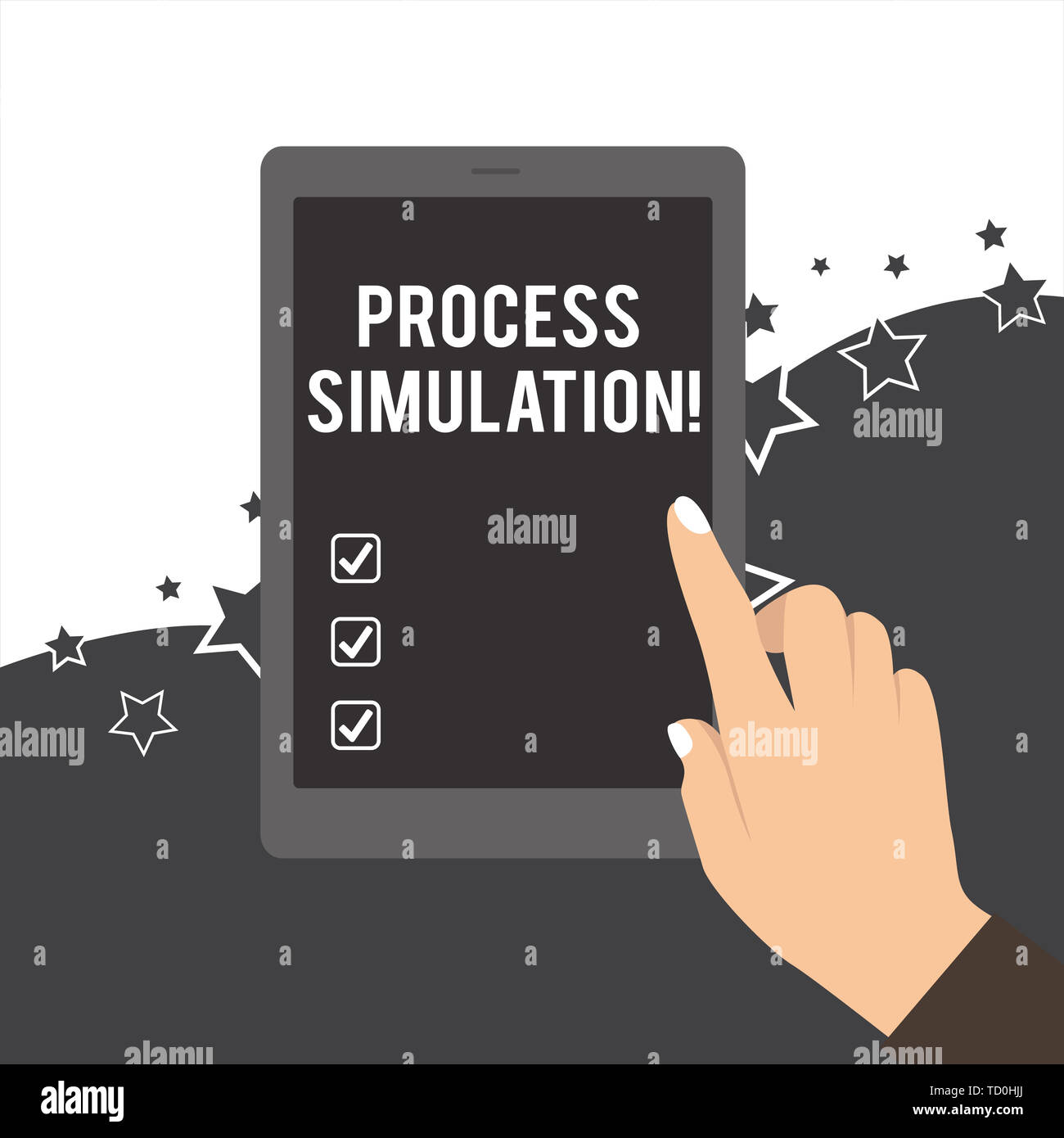 Handwriting Text Process Simulation Conceptual Photo Technical