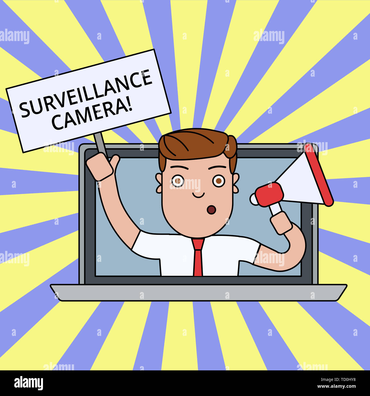 Writing note showing Surveillance Camera. Business concept for Closed ...