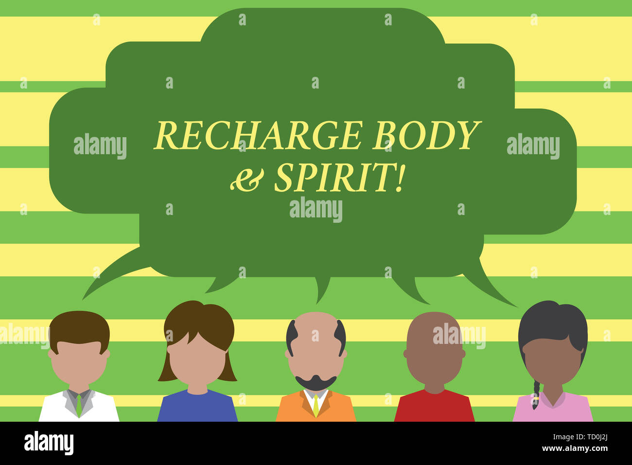 Text sign showing Recharge Body And Spirit. Business photo text fill your energy through ...