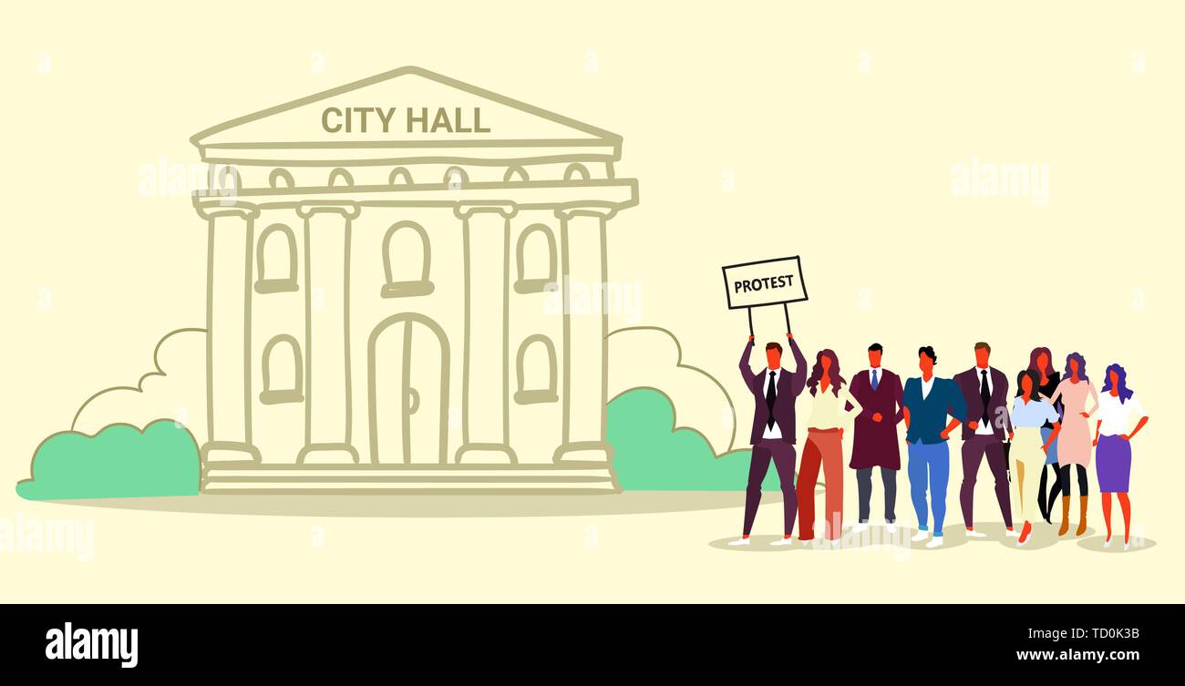 Protest city hall Stock Vector Images - Alamy