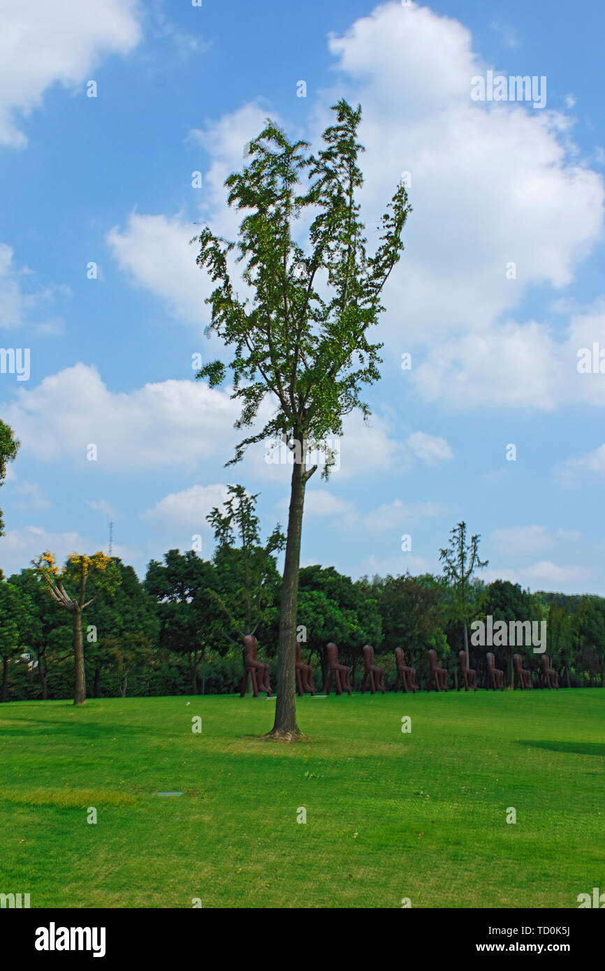 Scenery of Songjiang Moon Lake Sculpture Park in Shanghai Stock Photo ...
