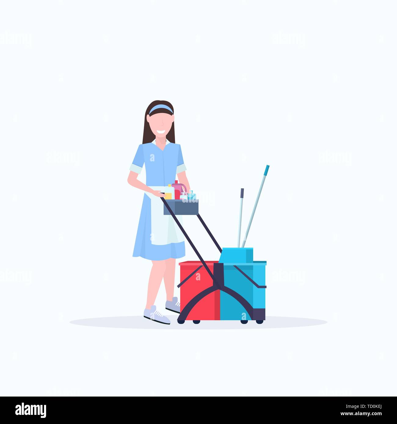 Maid housekeeper housekeeping cart hi-res stock photography and images ...