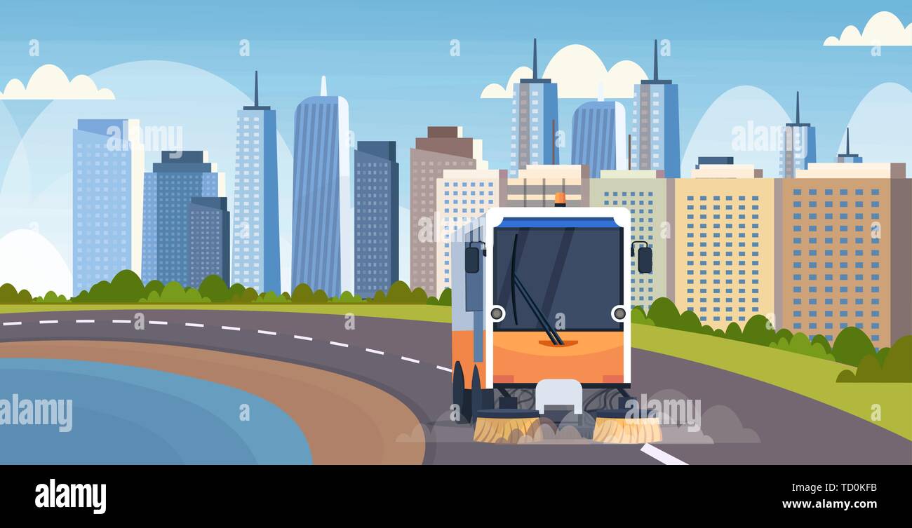City cleaning machine Stock Vector Images - Alamy