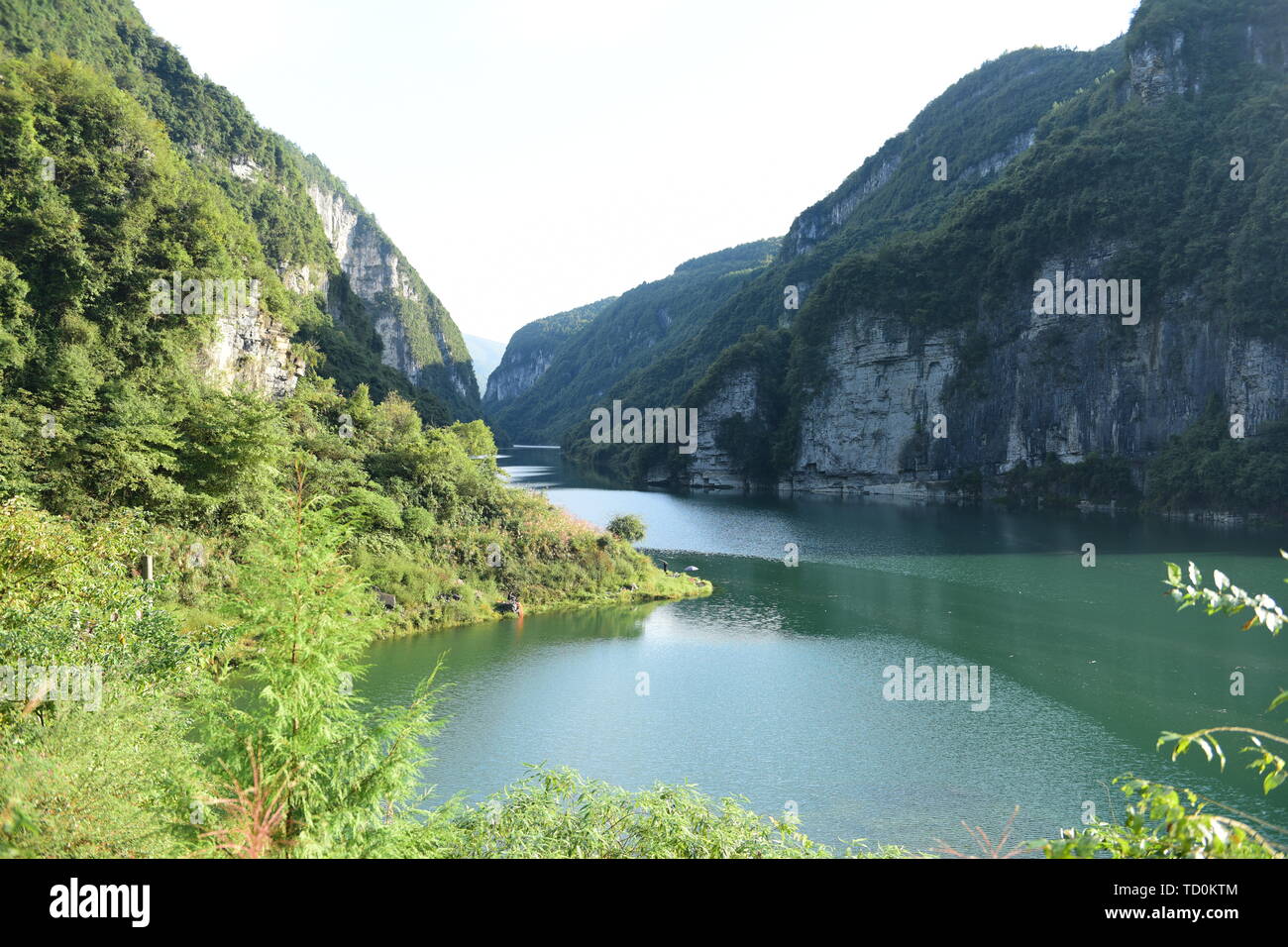 River bridge landscape Stock Photo - Alamy