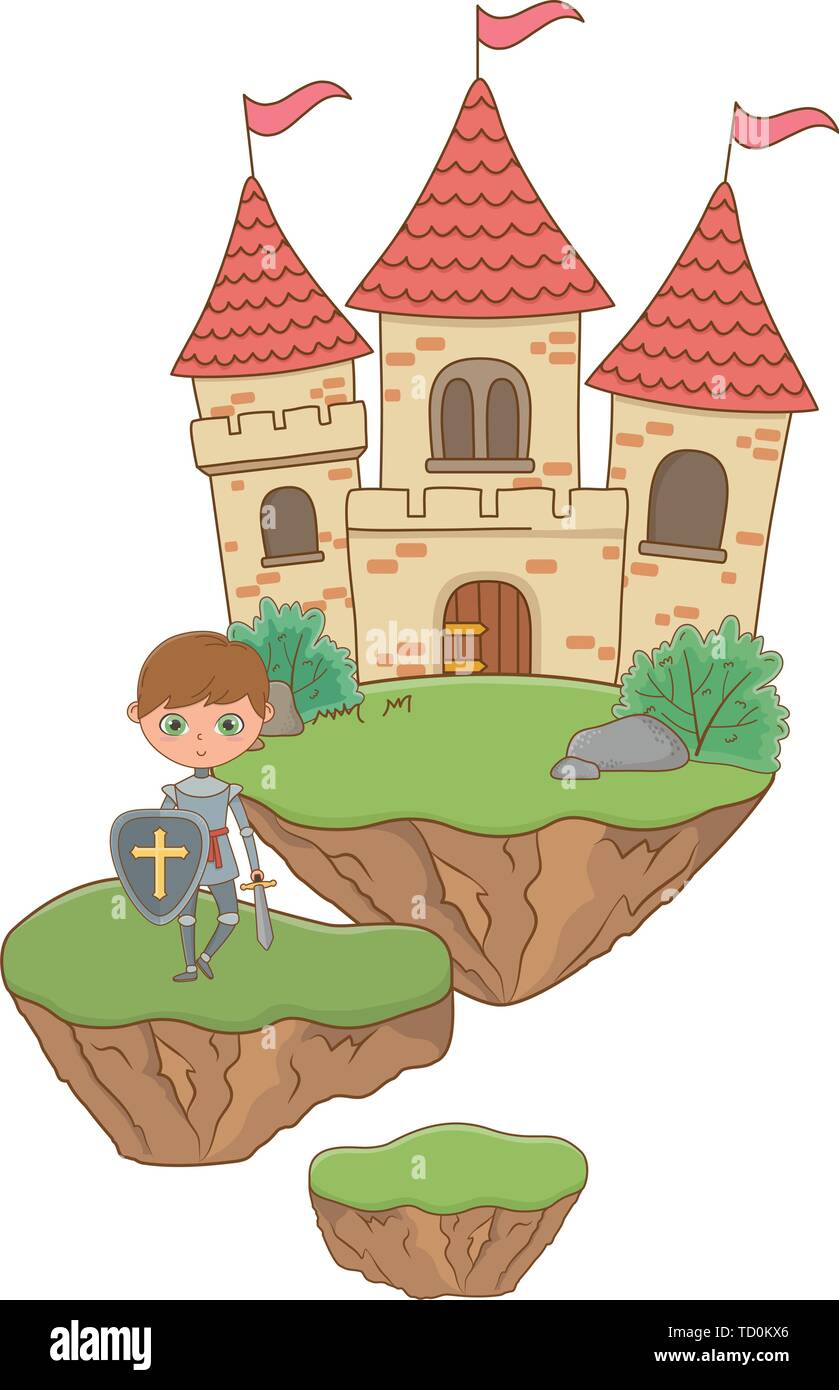 Medieval knight design, Man cartoon hero warrior armor history theme ...