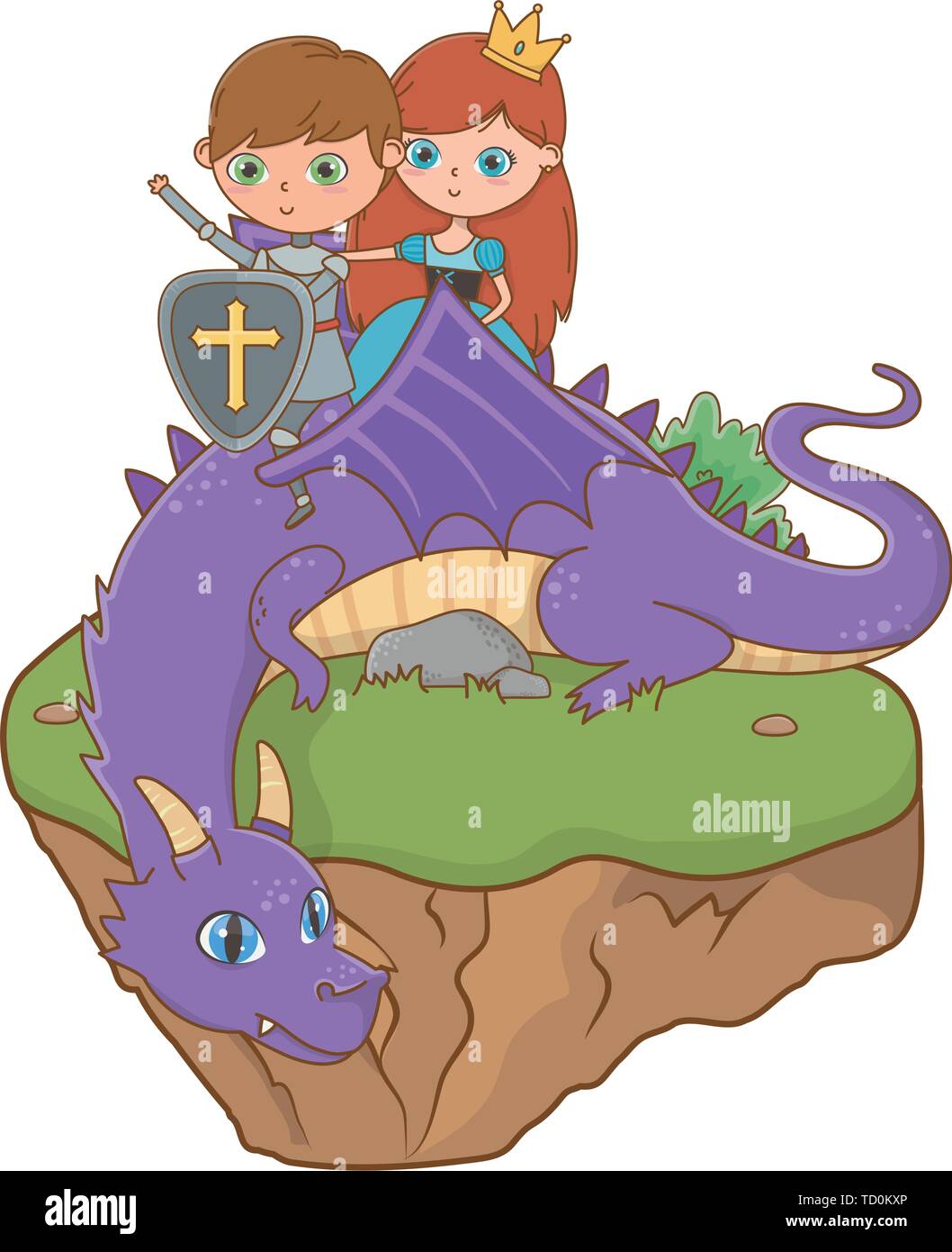 Princess knight and dragon design, Fairytale history medieval fantasy ...